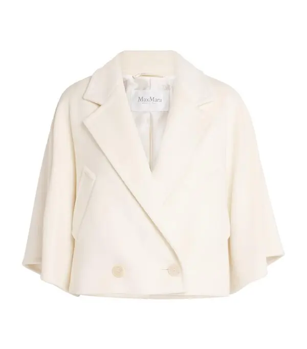 Max Mara Wool-cashmere Cropped Cape Coat
