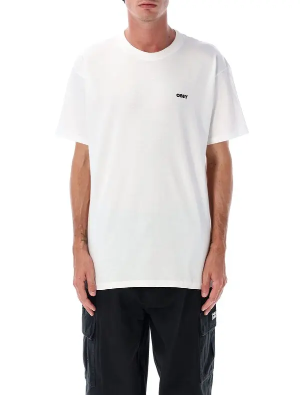Obey T-shirt With Graphic Back Print - White