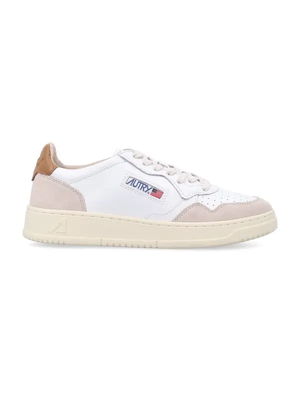 AUTRY Medalist Low Sneakers - White/brown Sugar