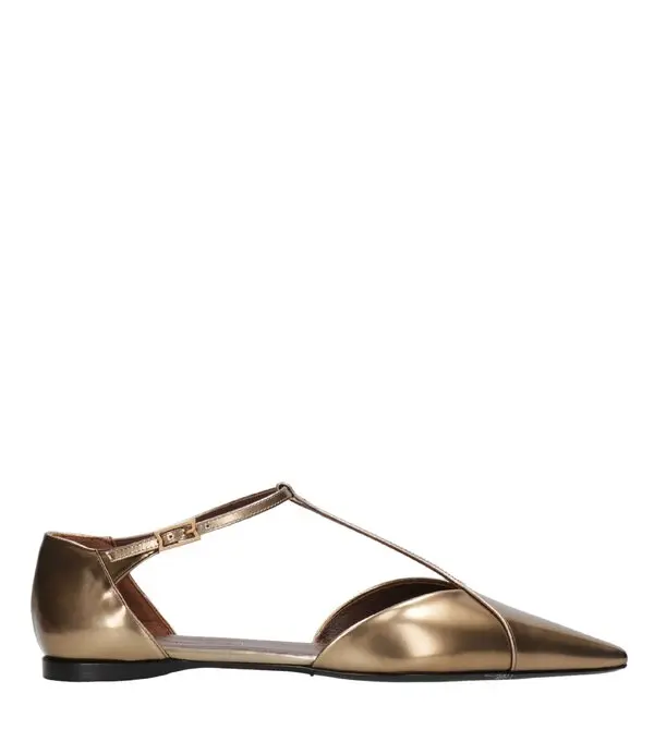Max Mara Laminated Leather Slides