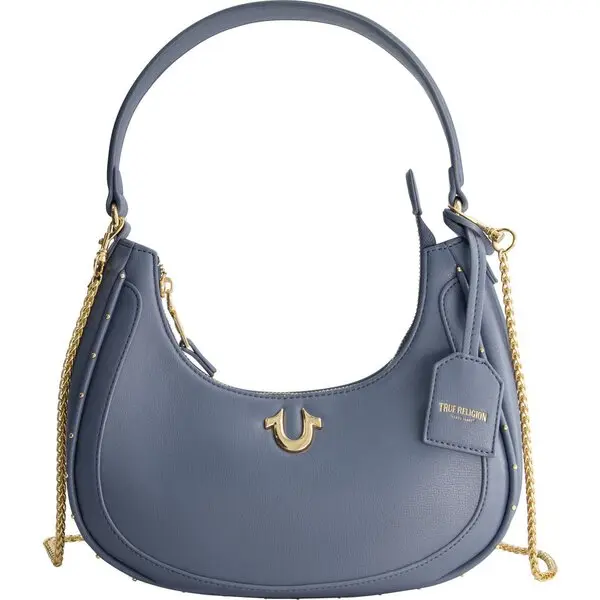 True Religion Zip Top Crescent Hobo Bag