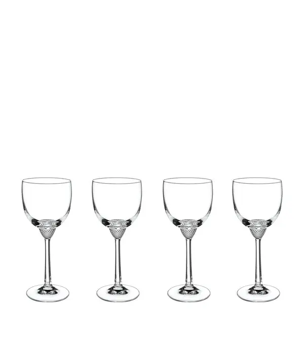 VILLEROY & BOCH Set Of 4 Crystal Octavie White Wine Glasses - Clear