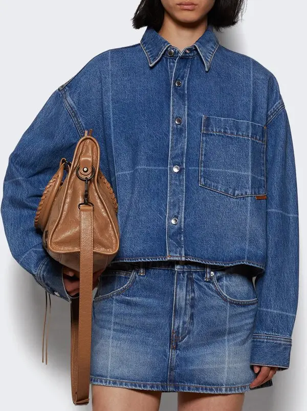 Alexander Wang Cropped Button-down Shirt - Blue