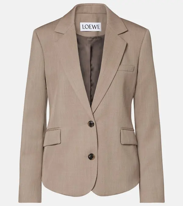 Loewe Gathered Wool Blazer