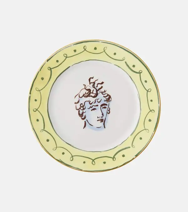 GINORI 1735 Il Viaggio Di Nettuno Porcelain Dinner Plate - Yellow