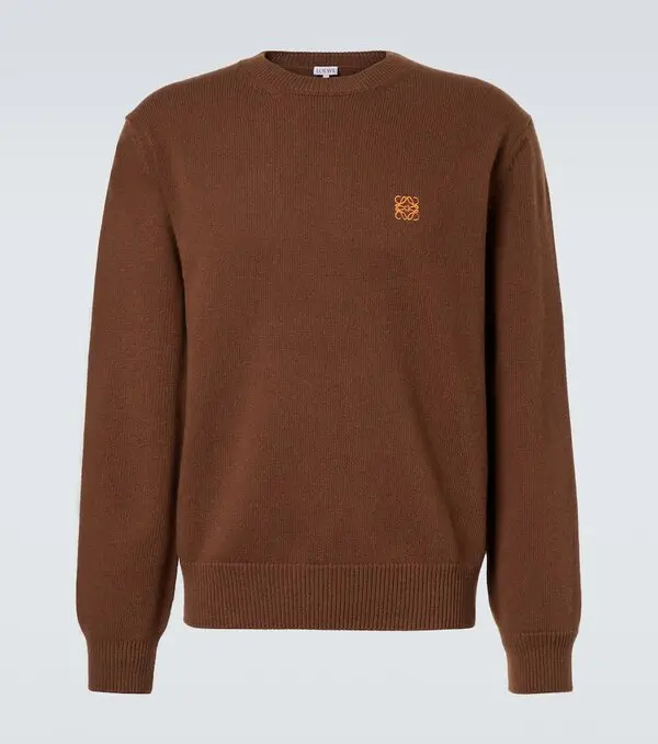 Loewe Anagram Wool Sweater - Brown