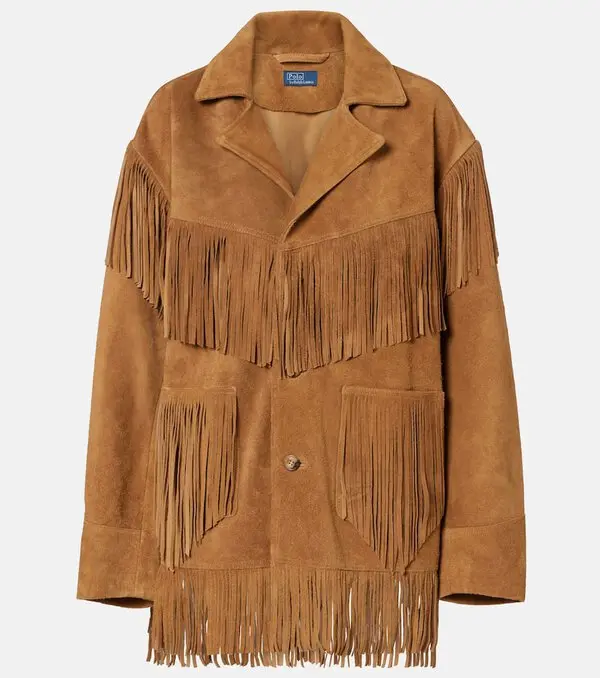 Ralph Lauren Fringed Suede Jacket - Brown