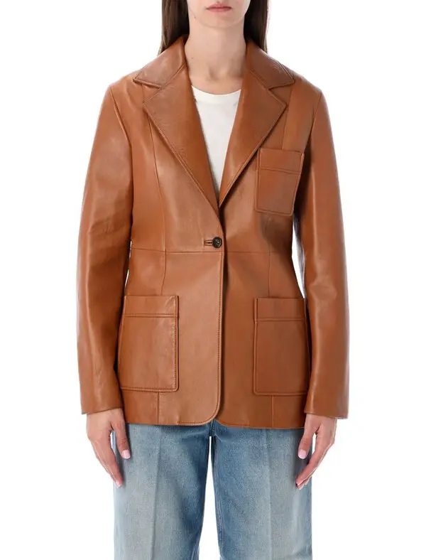 Chloé Single-breasted Leather Blazer