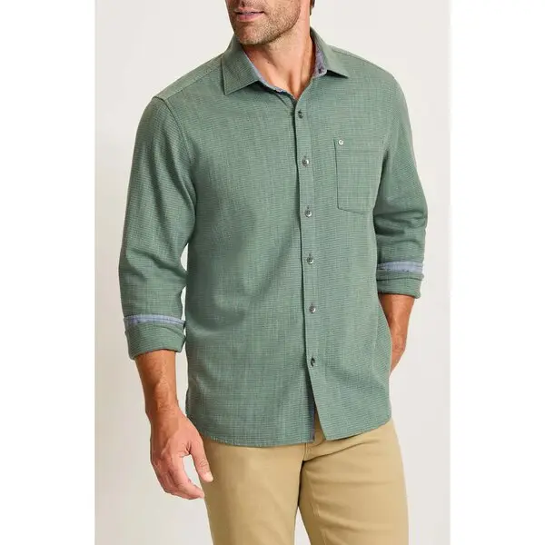 Tommy Bahama Dorado Stretch Cotton Button-up Shirt - Garden Gate