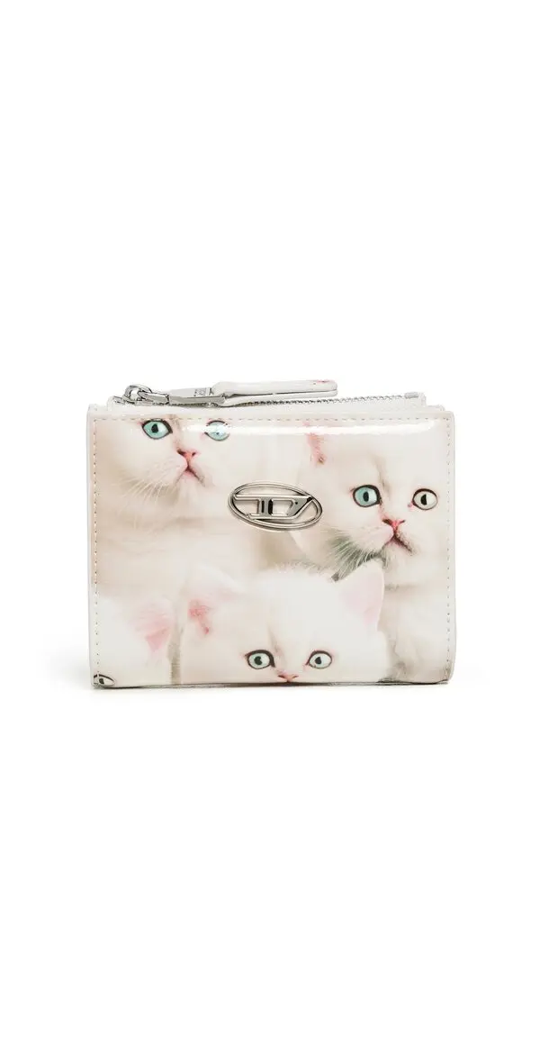 Diesel Play Bi-fold Zip Ii Wallet - 100 - White