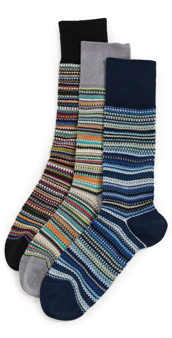 Paul Smith Striped Socks 3 Pack - Mixed Plate 1
