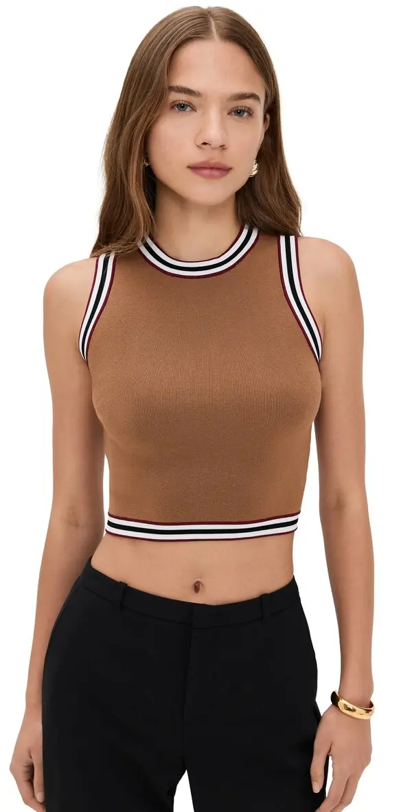 Alice + Olivia Amity Tank - Tan Multi