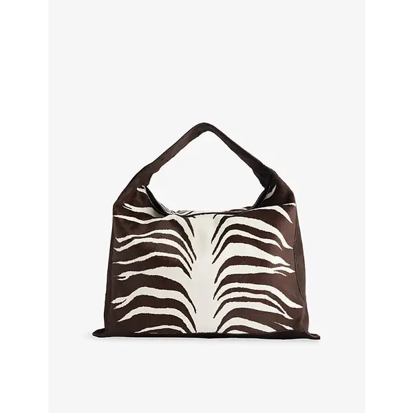 Bottega Veneta Large Hop Zebra Leather Shoulder Bag