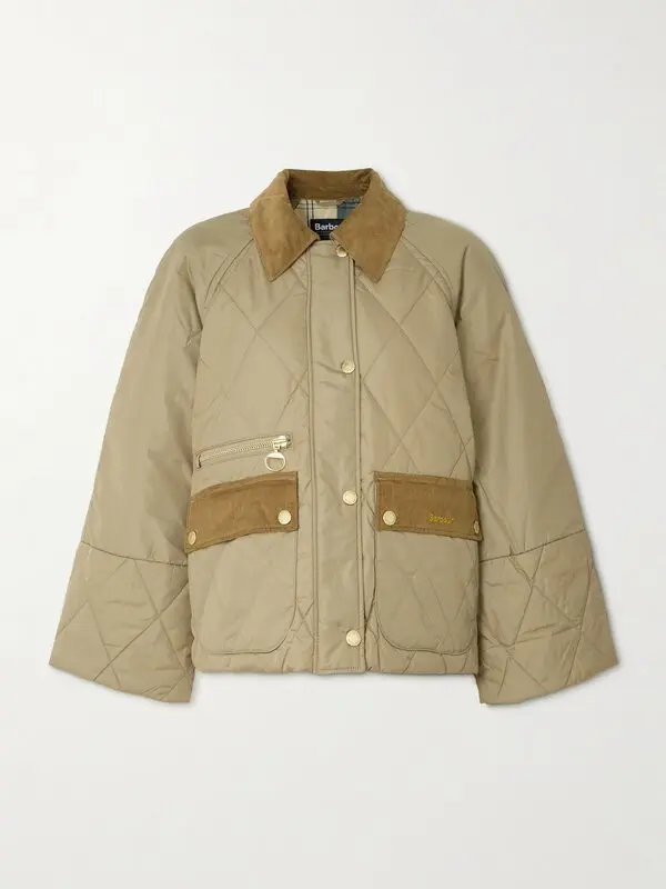 Barbour Martha Cropped Quilted Jacket - Brown