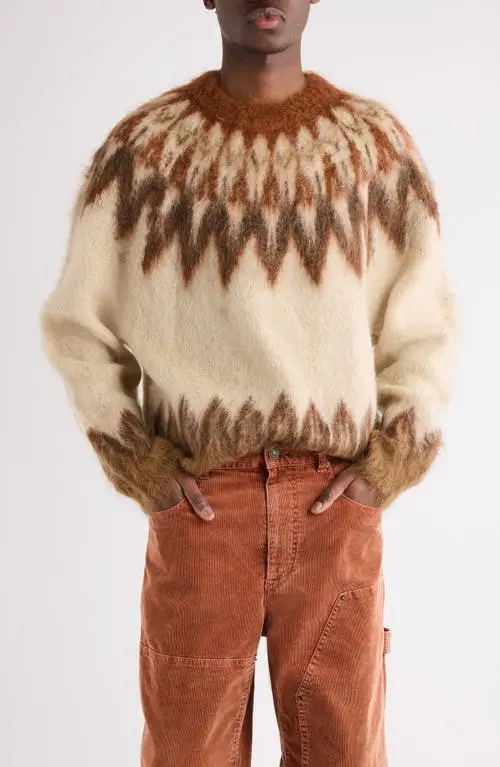 Isabel Marant Nicholas Oversize Fair Isle Sweater - Rust