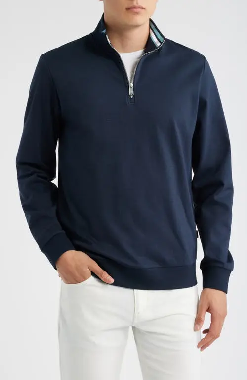 Hugo Boss Stimmann Half-zip Top - Dark Blue