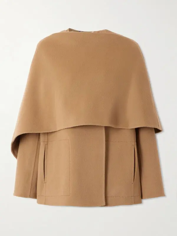 Altuzarra Dak Layered Draped Wool-blend Felt Coat - Brown