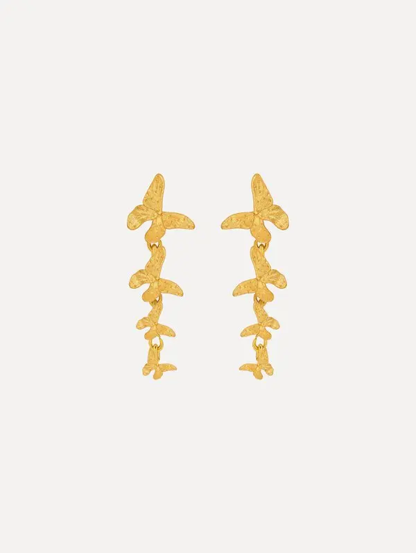 Oscar De La Renta Butterfly Dangle Earrings