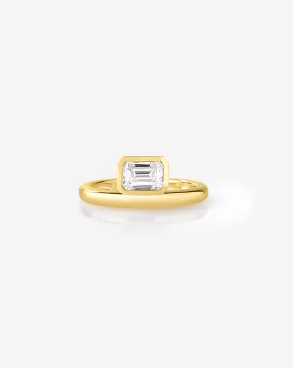 Ring Concierge Framed Emerald Cut Lab Diamond Ring