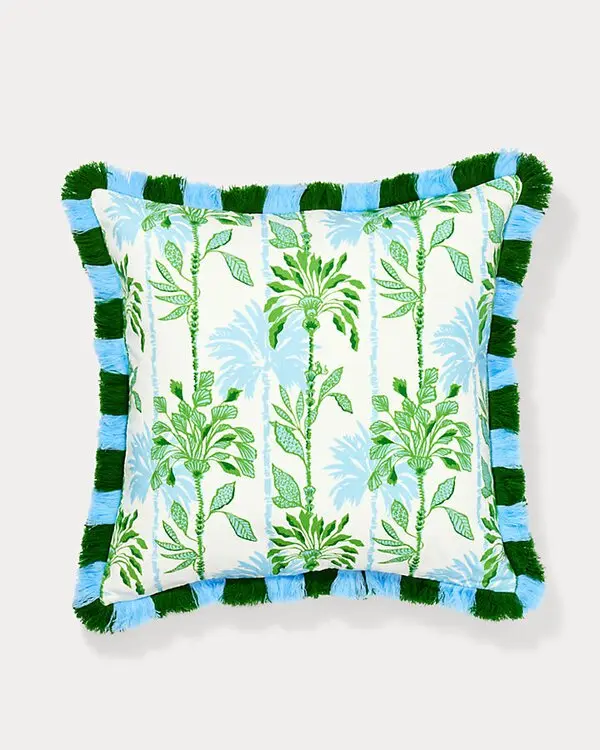 Lilly Pulitzer Pillow Cover With Striped Fringe