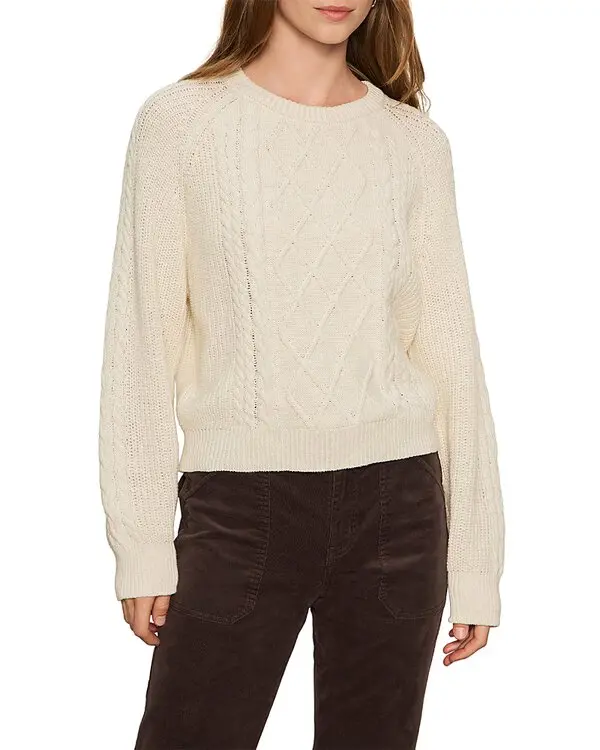 Sanctuary Nomad Cable Popover Sweater - Chalk