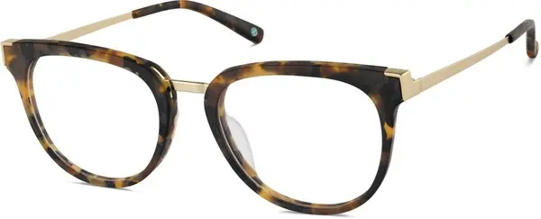Zenni Mixed Material Square Eyeglasses - Tortoiseshell