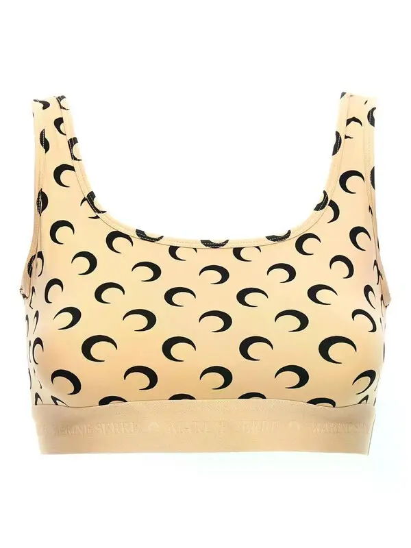 MARINE SERRE Crescent Moon-print Sport Bra