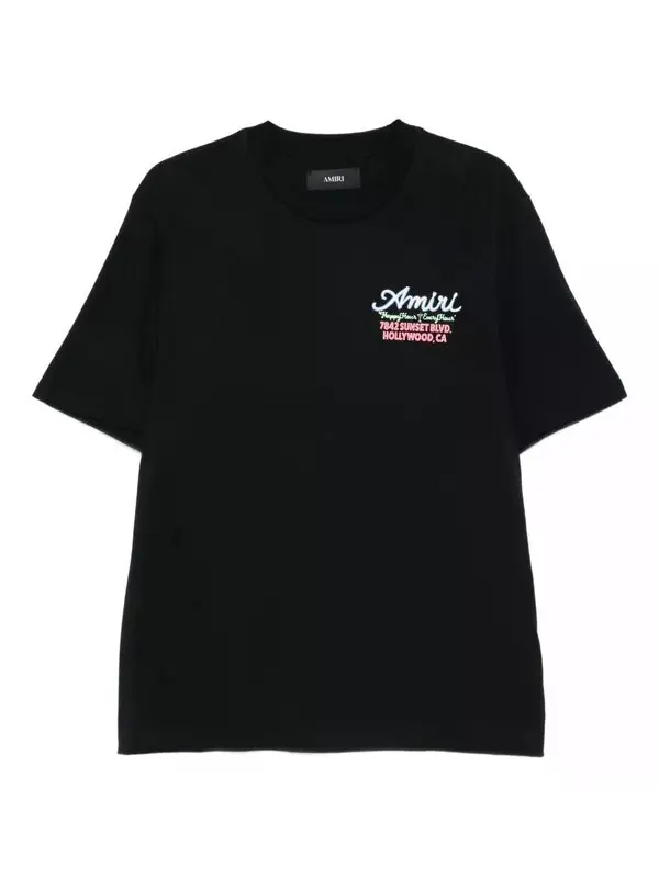 Amiri Logo-embroidered T-shirt - Black