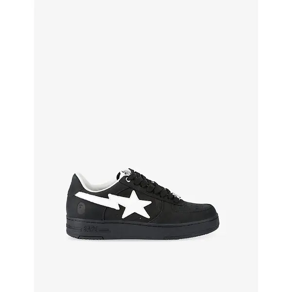 A BATHING APE Bape Sta Os #3 M2 Leather Trainers - Black