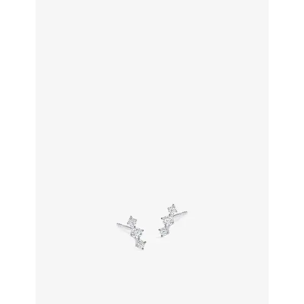 CARAT* LONDON Dree Sterling And Cubic Zirconia Stud Earrings - Silver