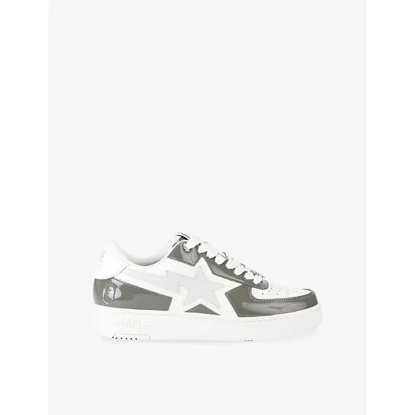 A BATHING APE Bape Sta Icon Leather Trainers - Grey