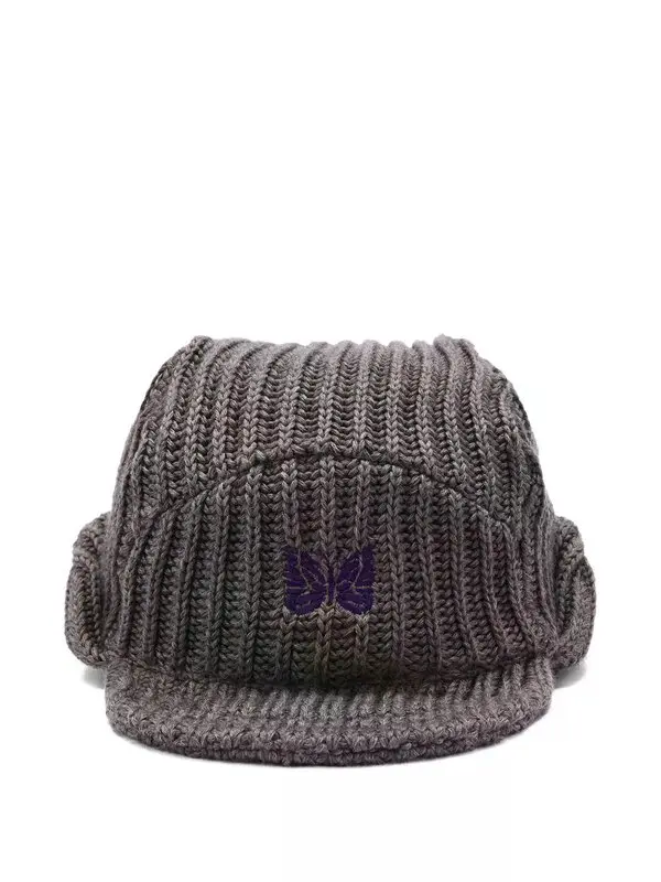 Needles Ribbed-knit Beanie - Grey