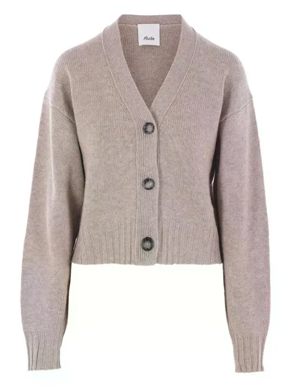 ALLUDE Button-detailed Wool Cardigan