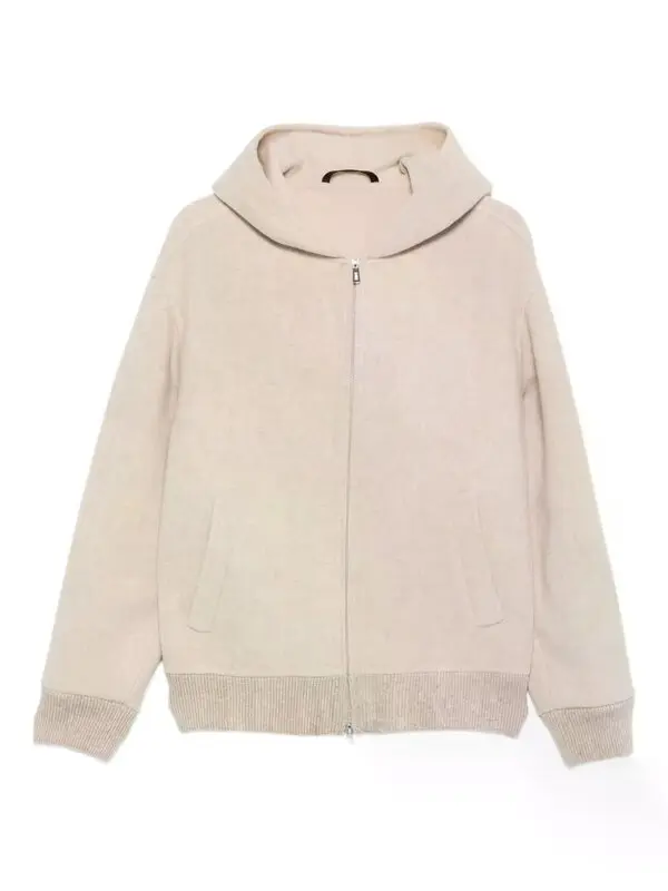 Fedeli Zip-front Hooded Jacket - Neutrals