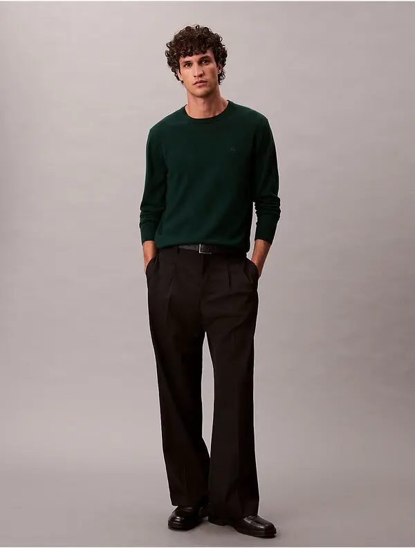 Calvin Klein Merino Wool Classic Sweater - Miami Green