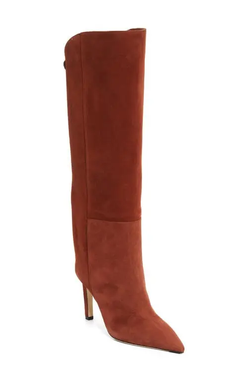 JIMMY CHOO Alizze Pointed Toe Knee High Boots - Cognac