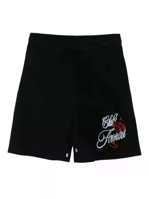 Amiri Embroidered-lettering Shorts