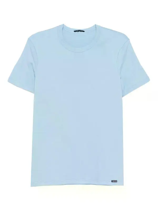 TOM FORD Crew-neck Short-sleeve T-shirt - Blue