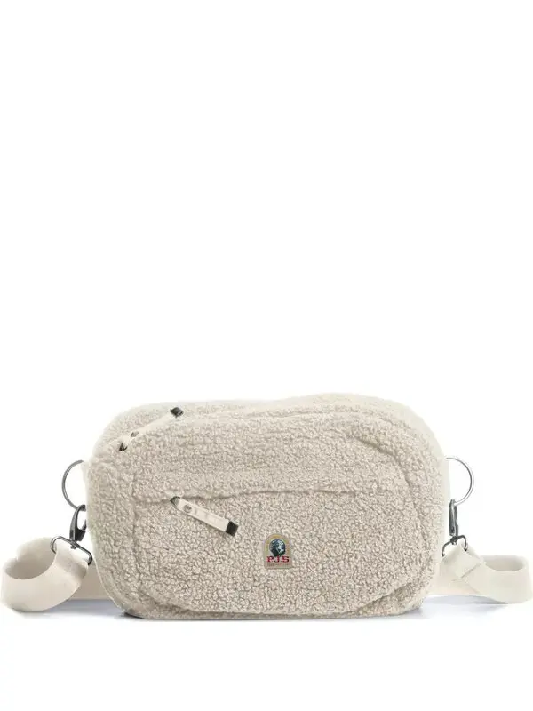 PARAJUMPERS Belt Bag With Curly-fleece Texture - Neutrals
