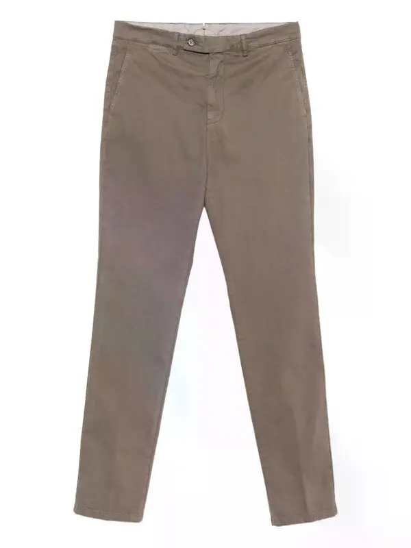 BERWICH Flat-front Trousers - Brown
