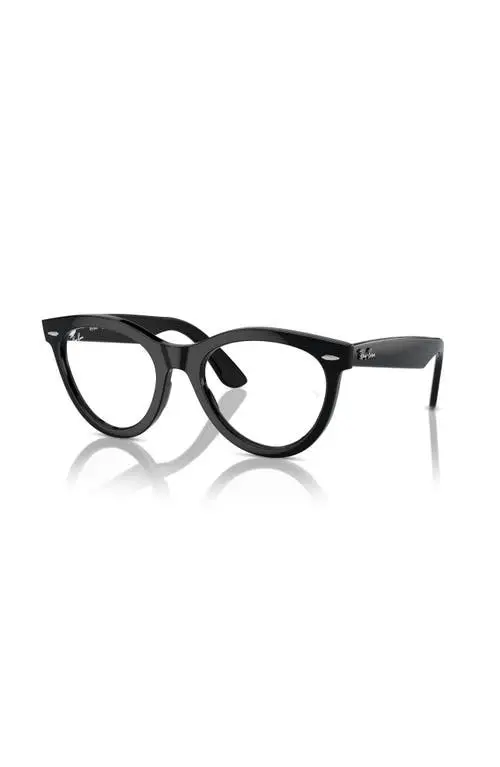 Ray-ban 54mm Round Full Rim Eyeglasses - Black