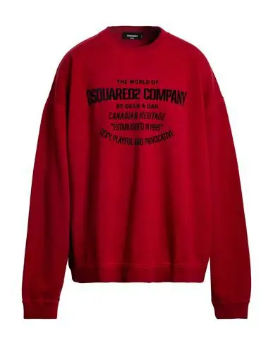 Dsquared2 Cotton Fleece Sweatshirt - Red