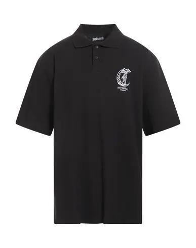 Just Cavalli Polo Shirt Size Cotton - Black