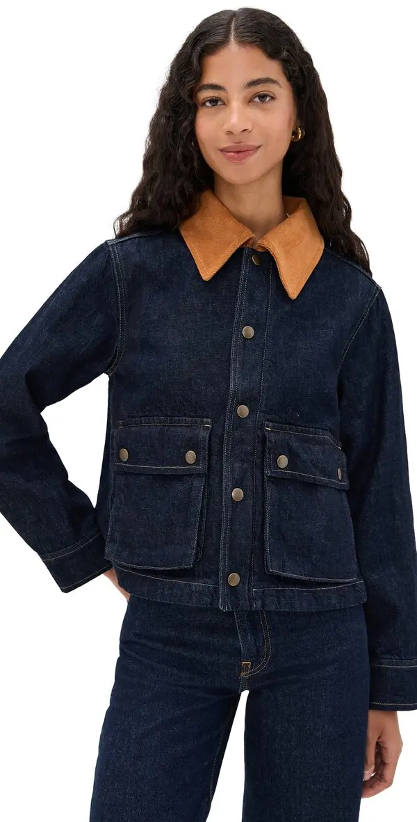 The Great. Denim Swingy Jacket - Midnight Rinse