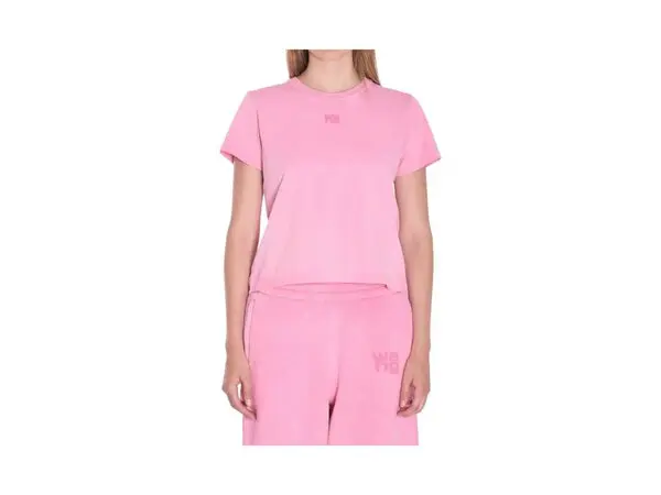 Alexander Wang Essential Jersey Puff Logo Shrunk T-shirt