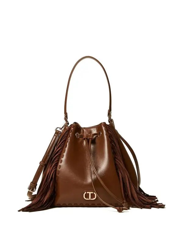 Twin-set Fringe Bucket Bag