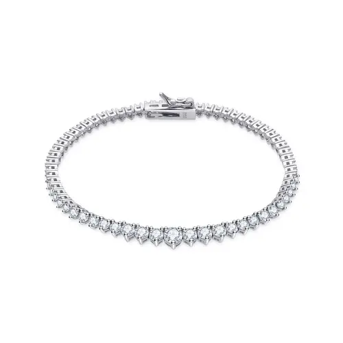 UNTAMED PETALS Vanderbilt Crystal Bracelet - Silver