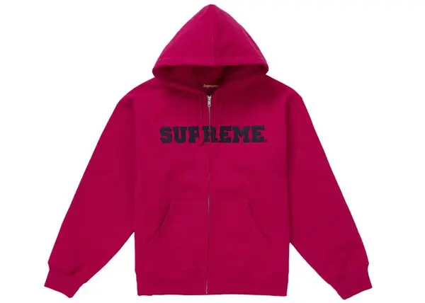 Supreme Collegiate Applique Zip Up Hooded Sweatshirt