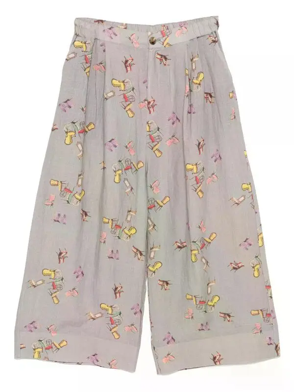 UNDERCOVERISM Linen Wide-leg Trousers