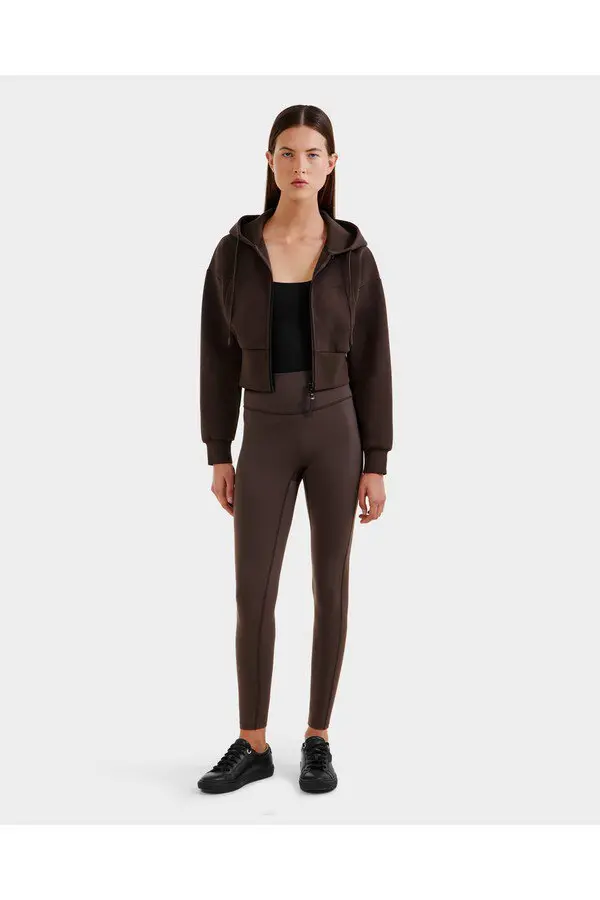 Rudsak Cropped Zip-up Hoodie - Brown